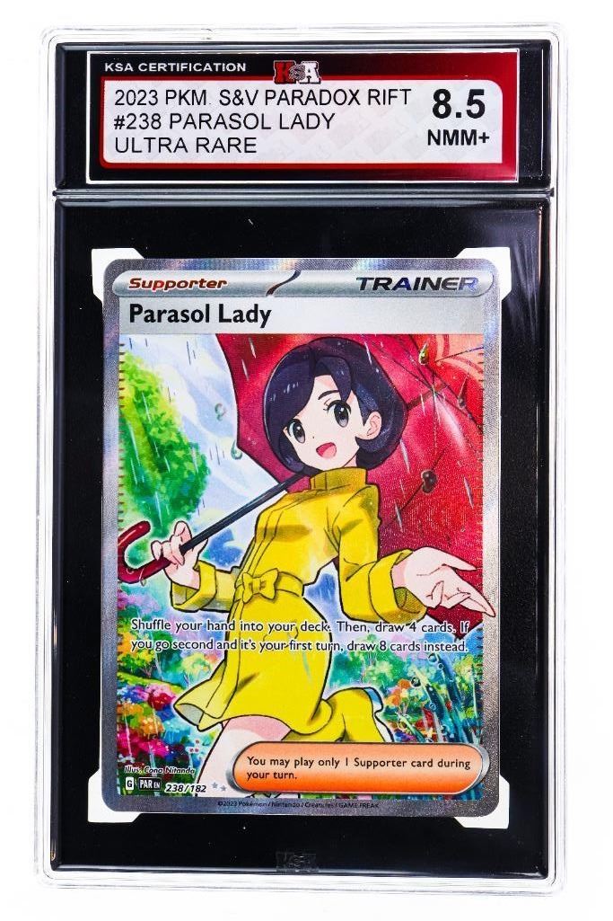Pokémon Paradox Rift PARASOL LADY 238/182 ULTRA RARE TCG GRADED 8.5 NMT KSA