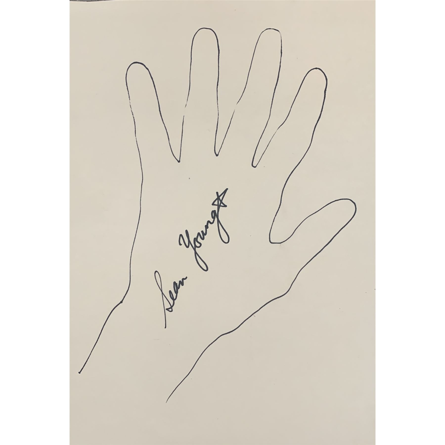 Sean Young signed sketch