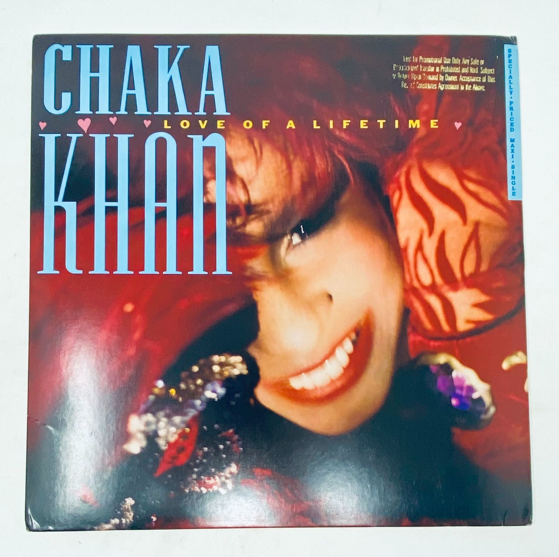 1986 Warner Bros Promo 12" – Chaka Khan “Love of a Lifetime” Maxi-Single