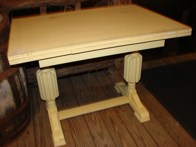 Yellow Trestle Table