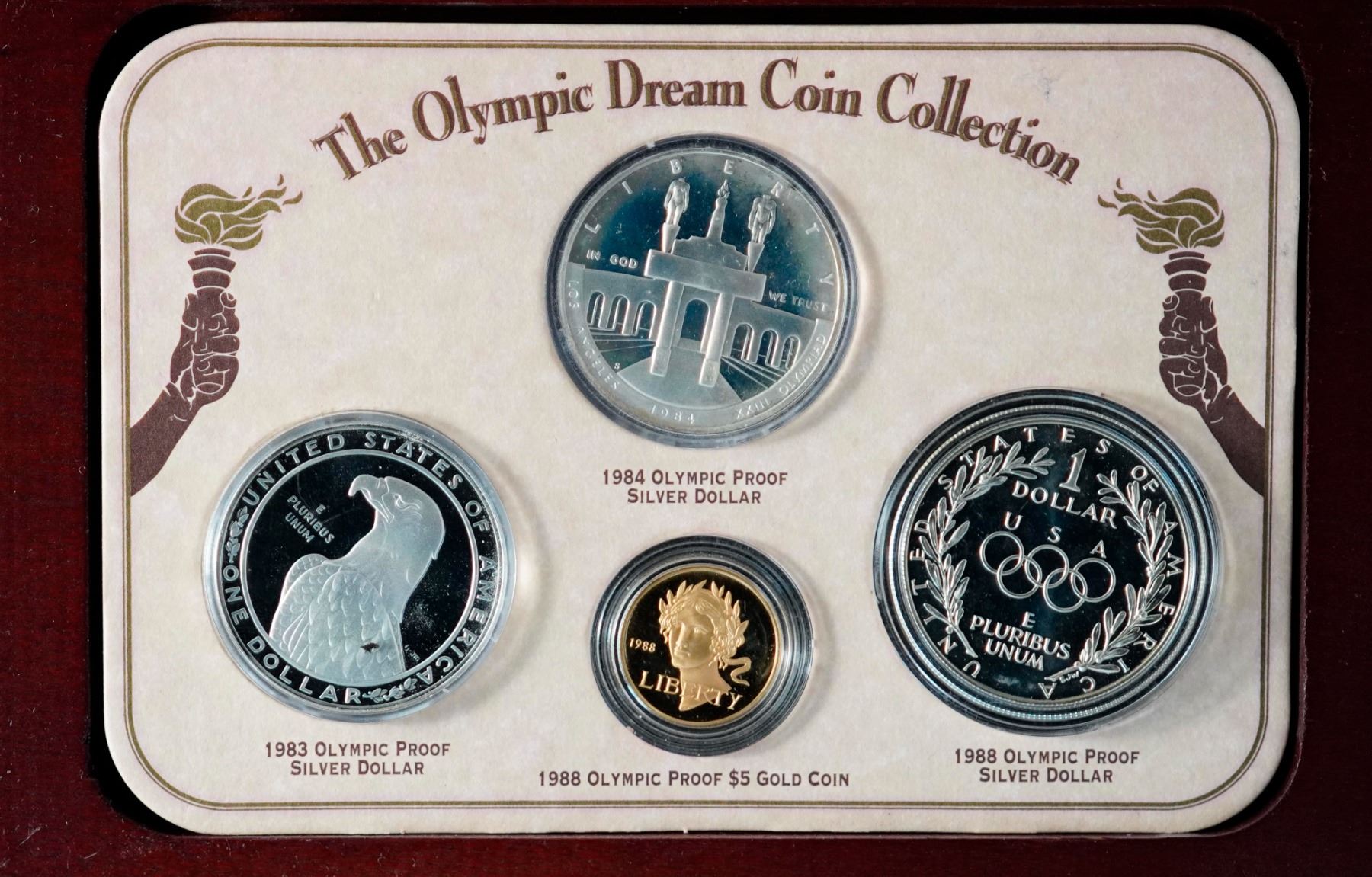 USA; The Olympic Dream Coin Collection, includes 1988 $5 Gold Proof ...