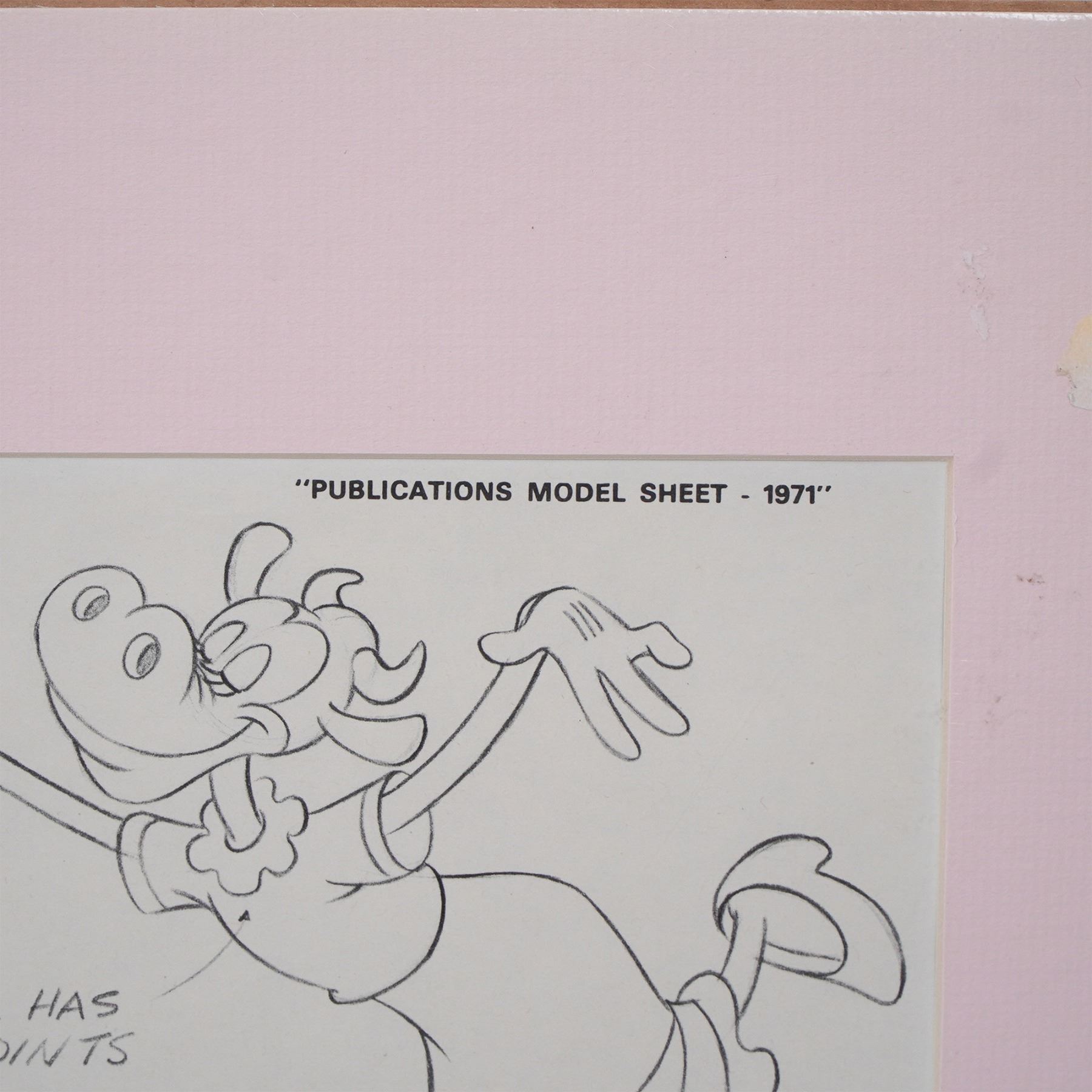 Disney Clarabelle Cow Animation Model Sheet, 1971