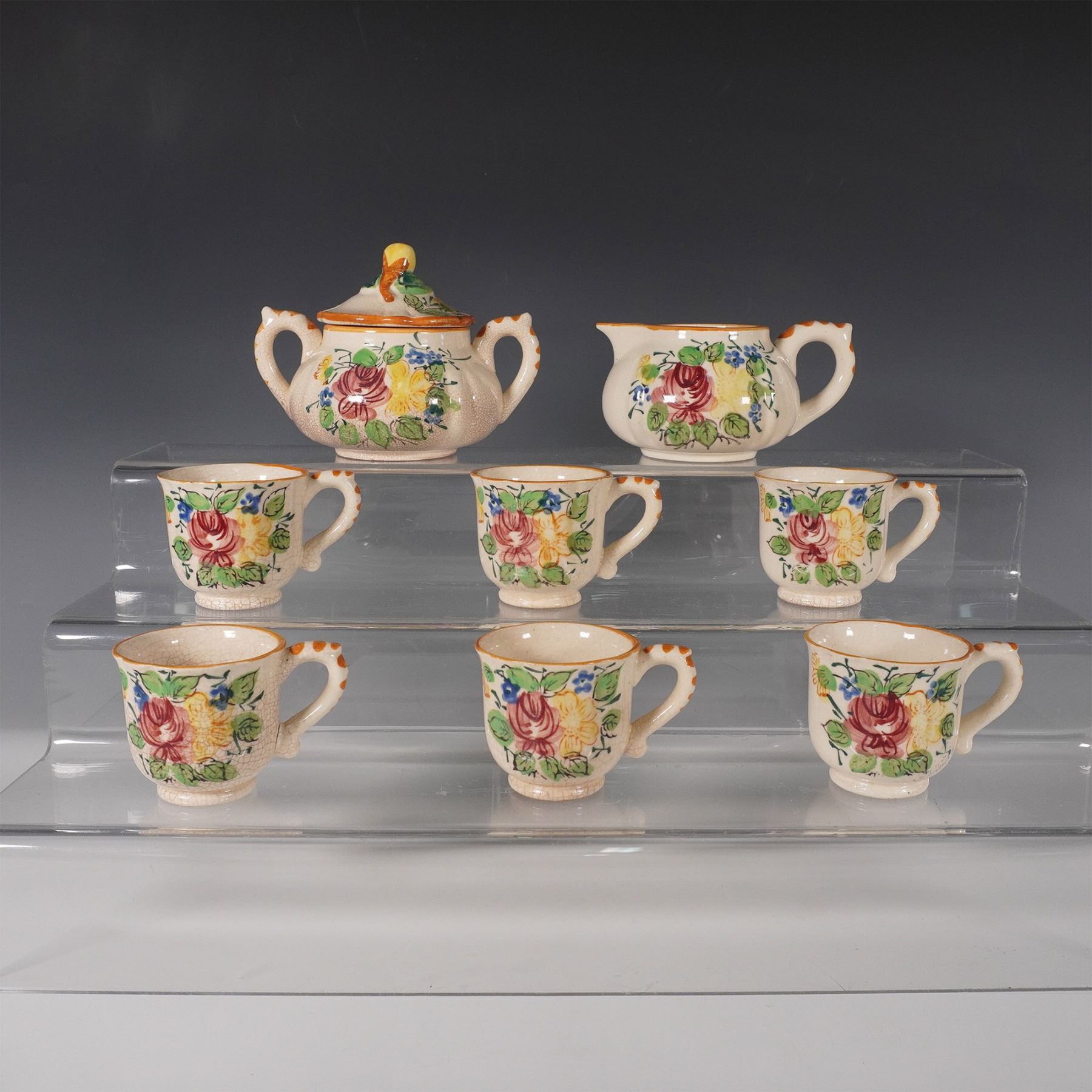 8pc Morikin Ware Hand-Painted Tea Set