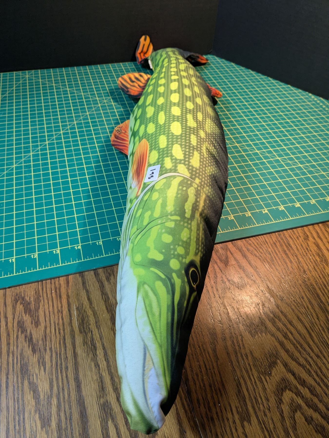 Large stuffed Gaby pike fish pillow. - Schmalz Auctions