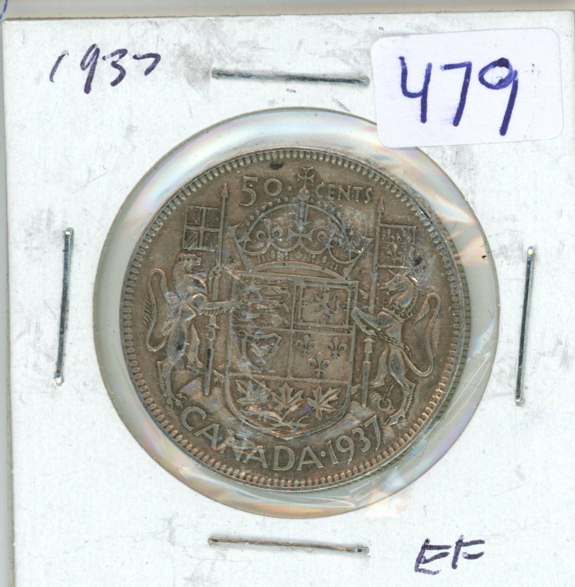 1937 canadian silver 50 cents coin - Schmalz Auctions