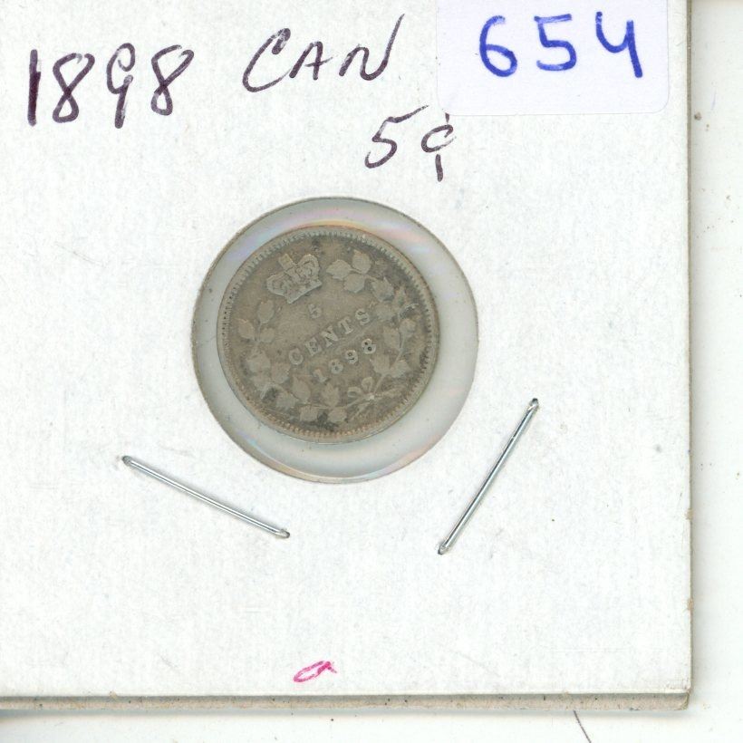 1898 Canadian Silver Five Cents - Schmalz Auctions