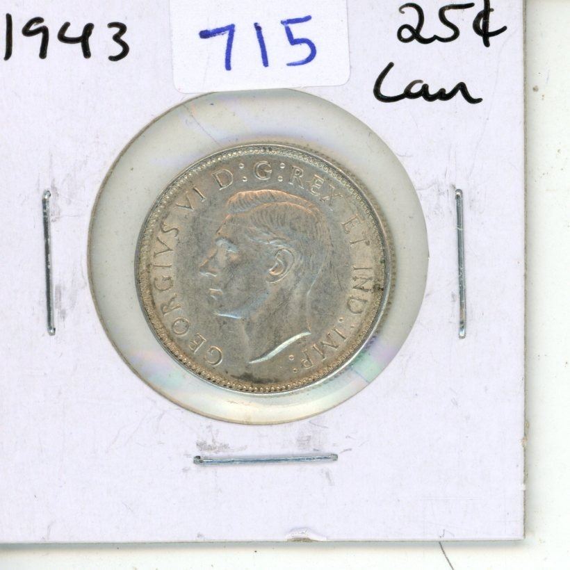 1943 Canadian Silver Twenty Five Cents - Schmalz Auctions