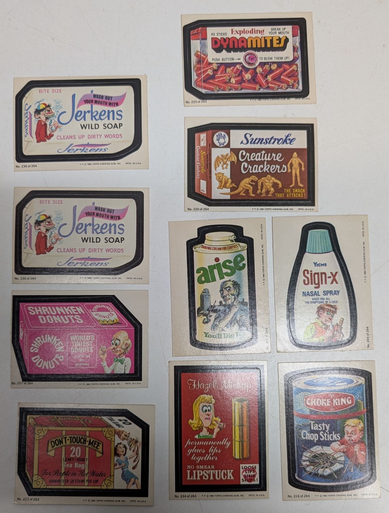 (9) 1980 Topps Wacky Packages Chewing Gum Cards - Schmalz Auctions