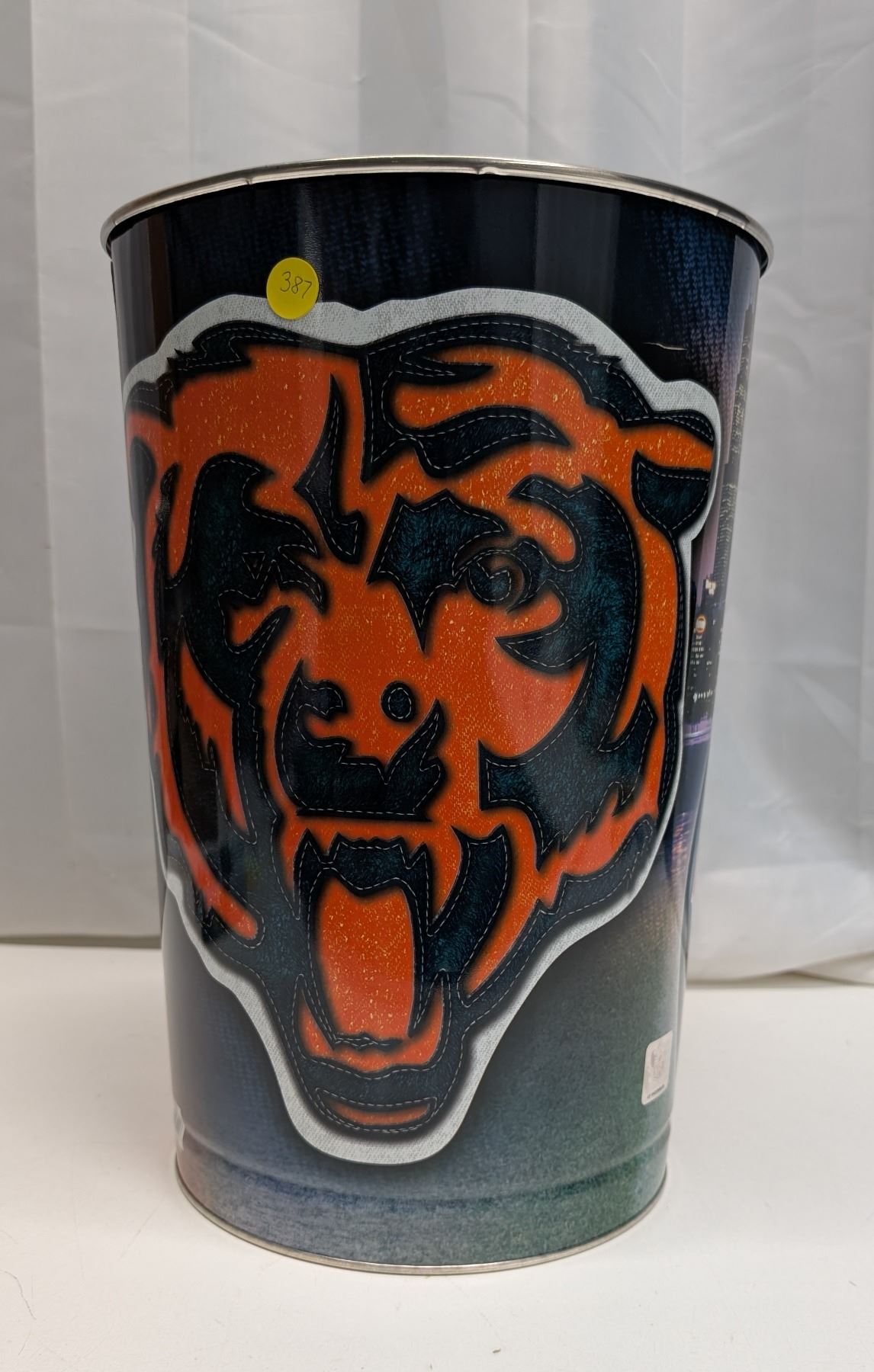 Chicago Bears 15" Tall WasteBasket- NFL 1980s Metal Football Helmet ...