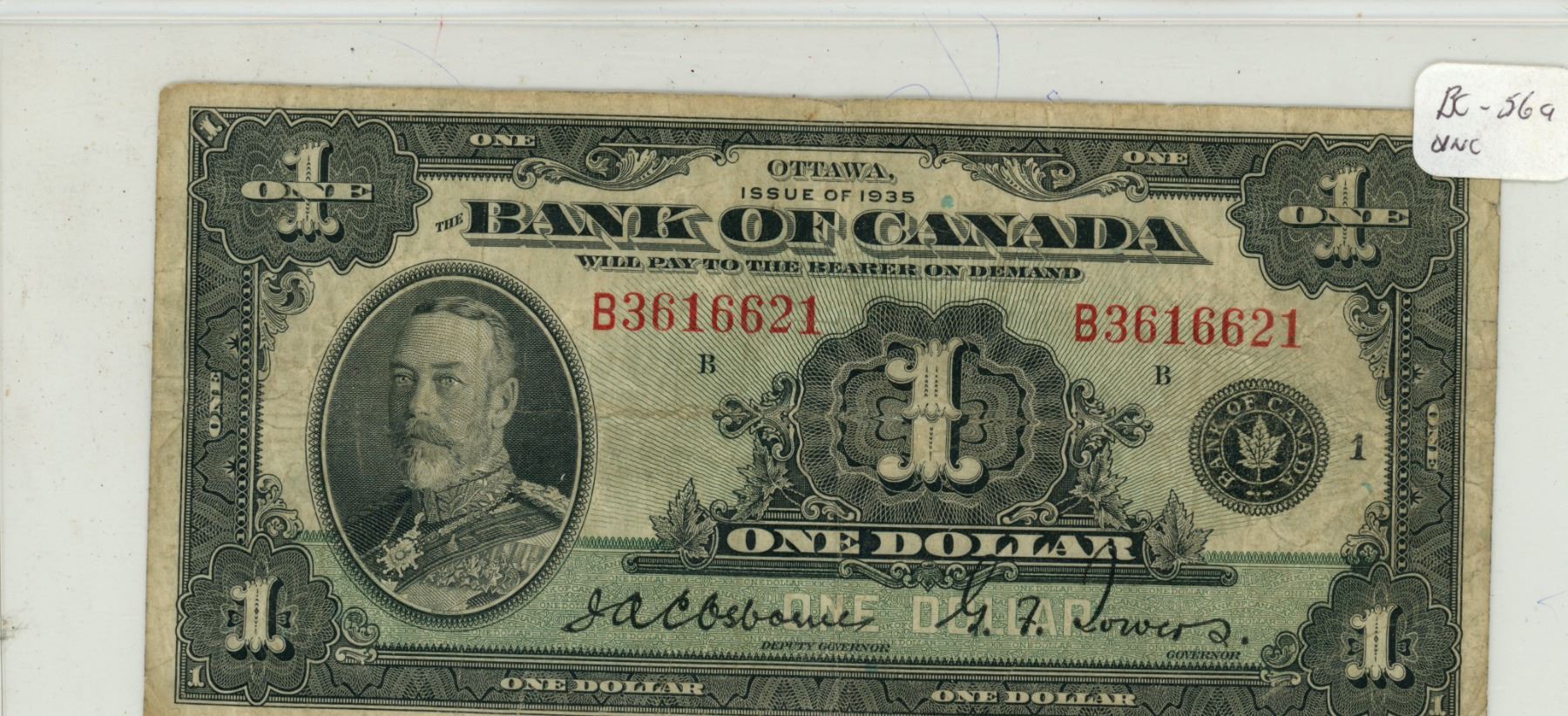 1935 canadian 1 dollar bill - Schmalz Auctions