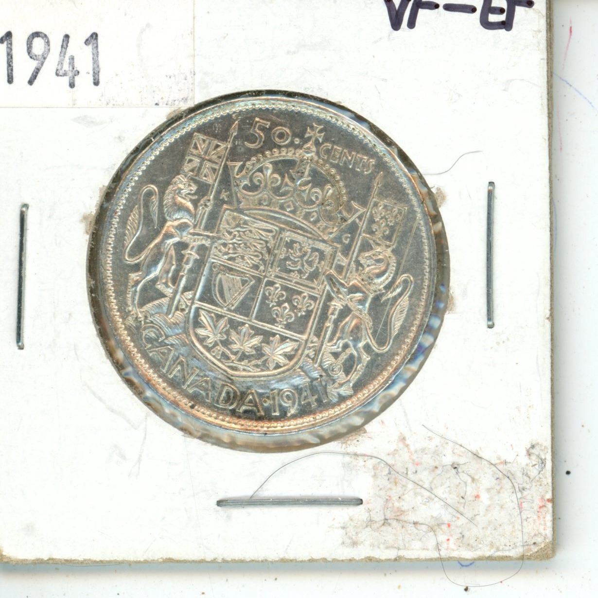 1941 canadian 50 cent coin- VF-EF - Schmalz Auctions