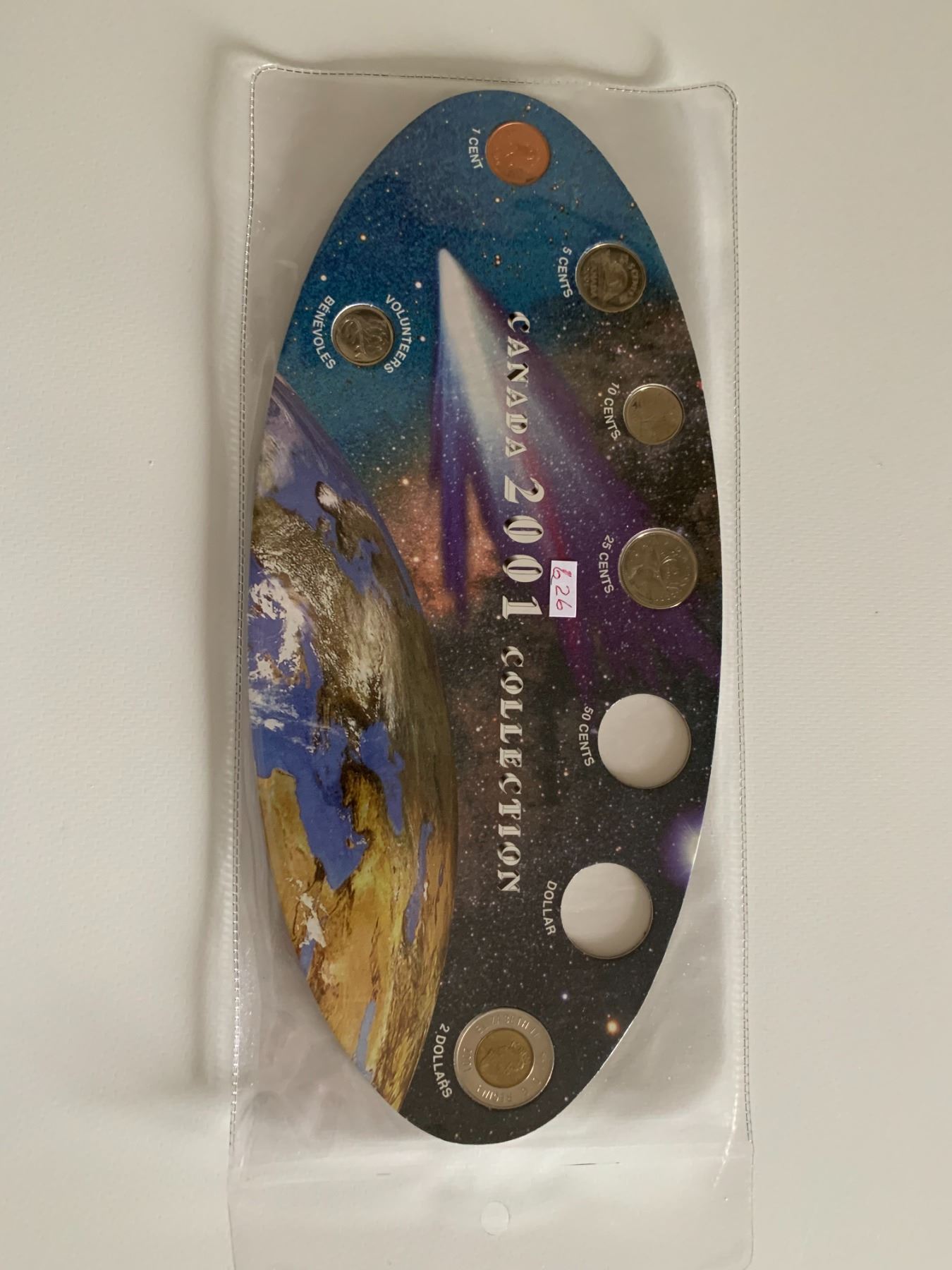 2001 1 cent- 25 cent + 2 toonie collection set - Schmalz Auctions