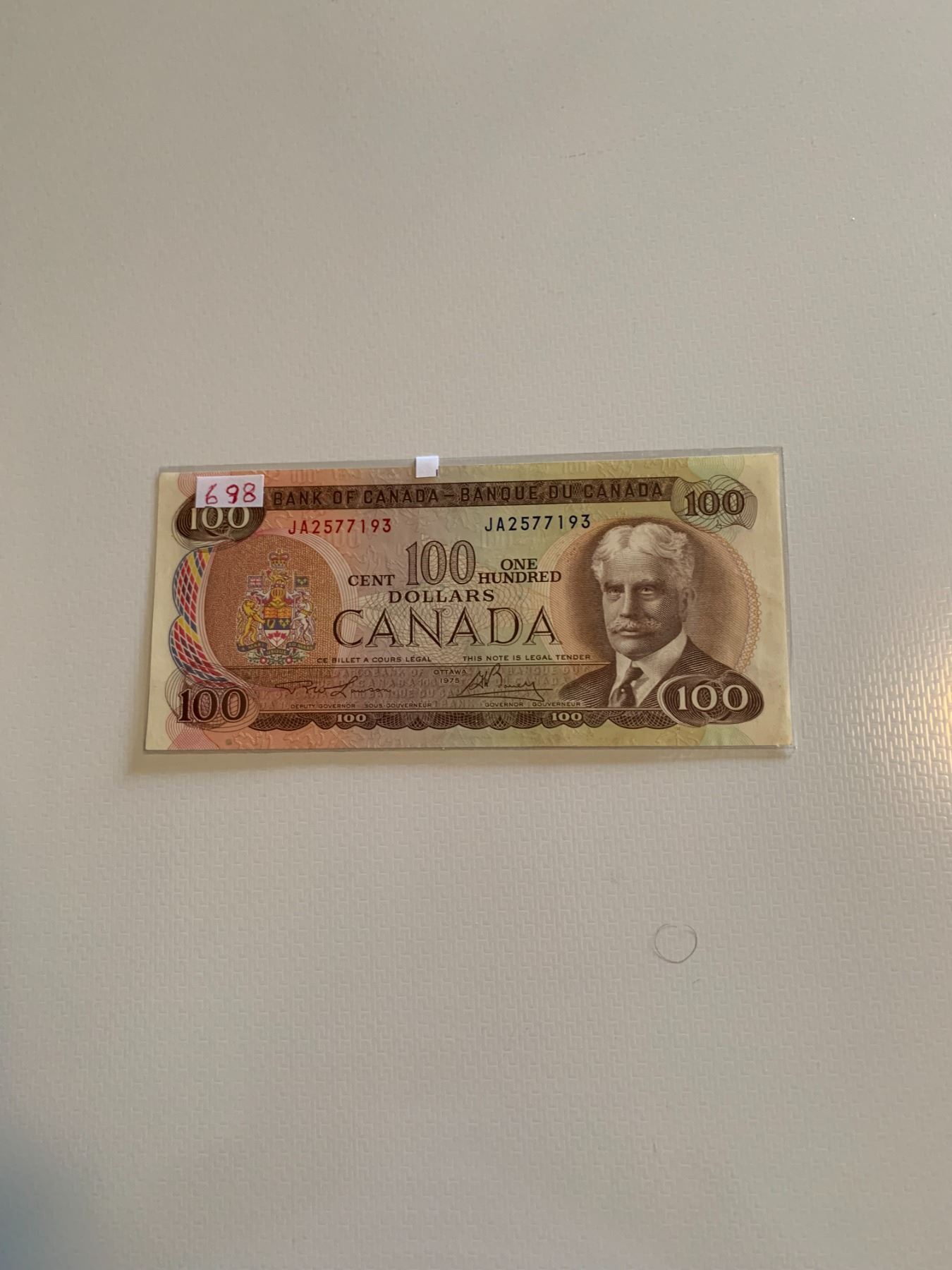 1975 canadian $100 bill - Schmalz Auctions