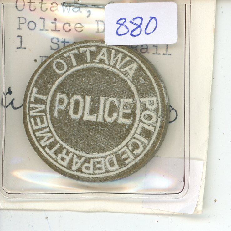 Grey Ottawa Police Department Wooden Transportation Token - Schmalz ...