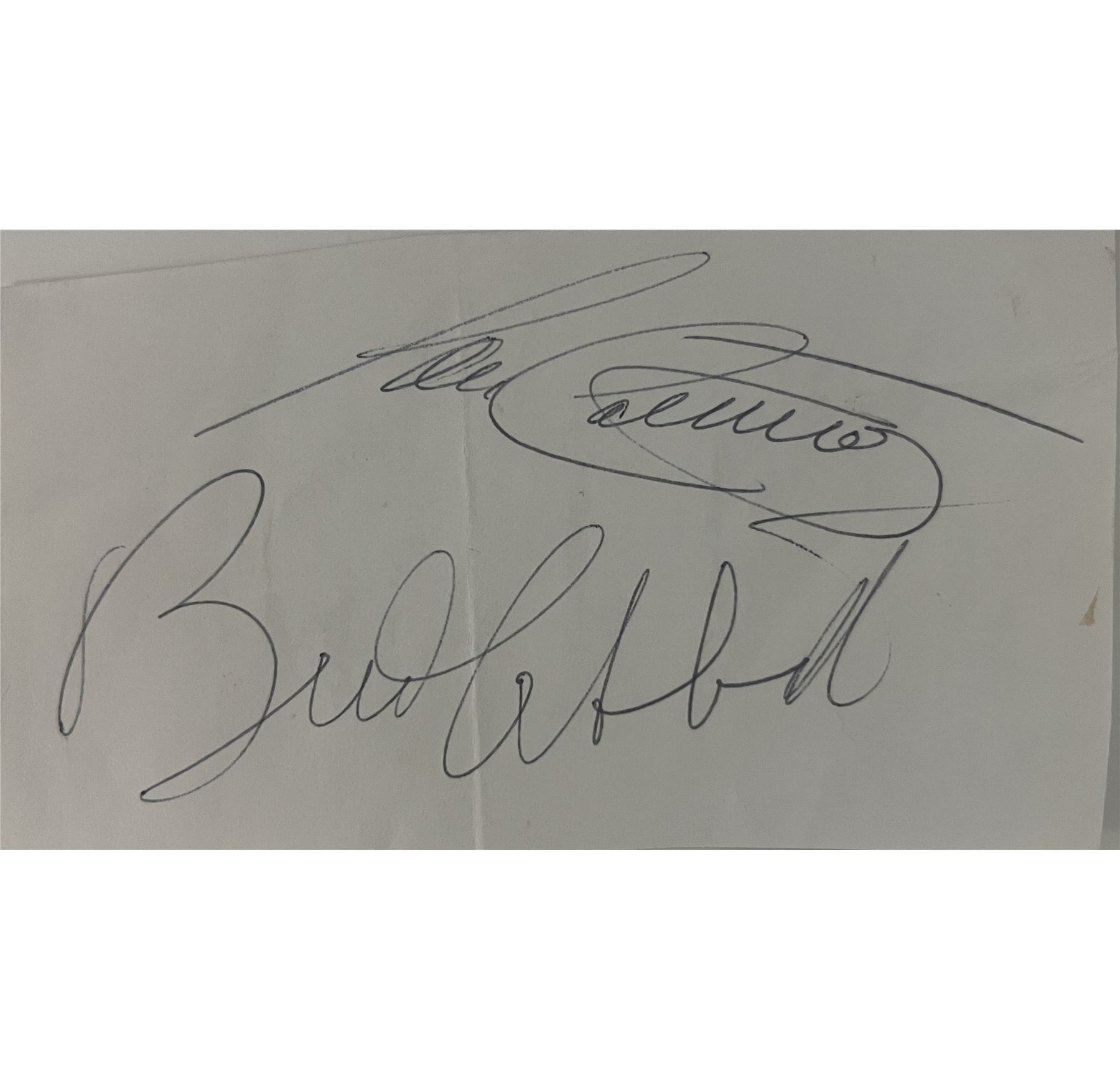 Bud Abbott and Lou Costello original signatures