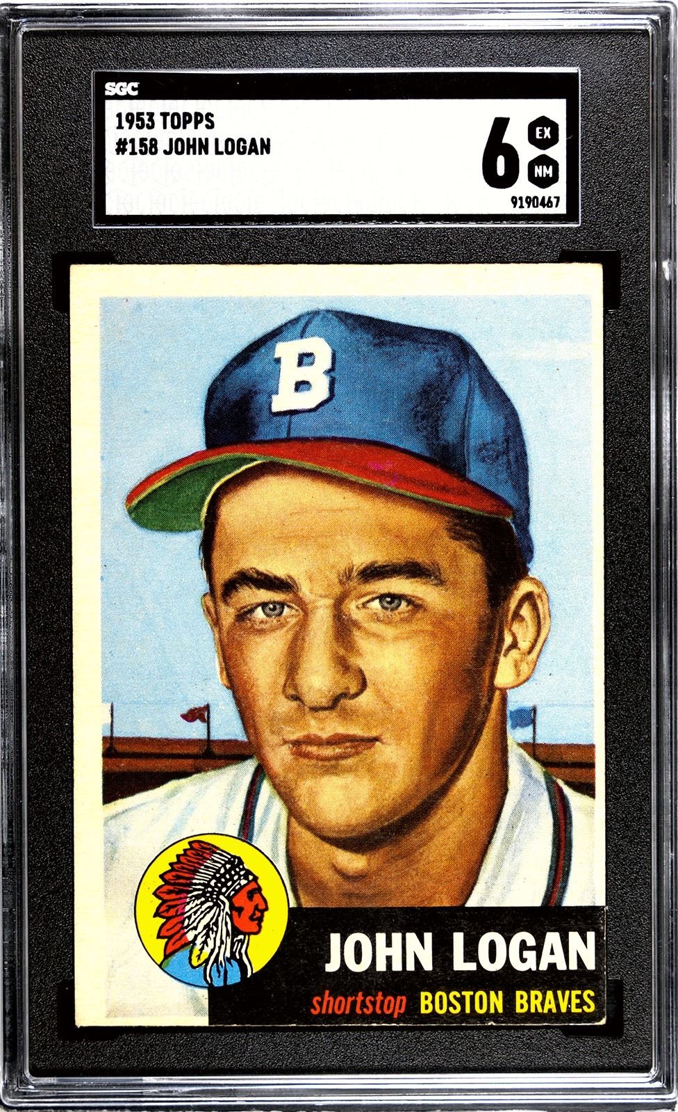 1953 Topps #158 John Logan RC (SGC 6)