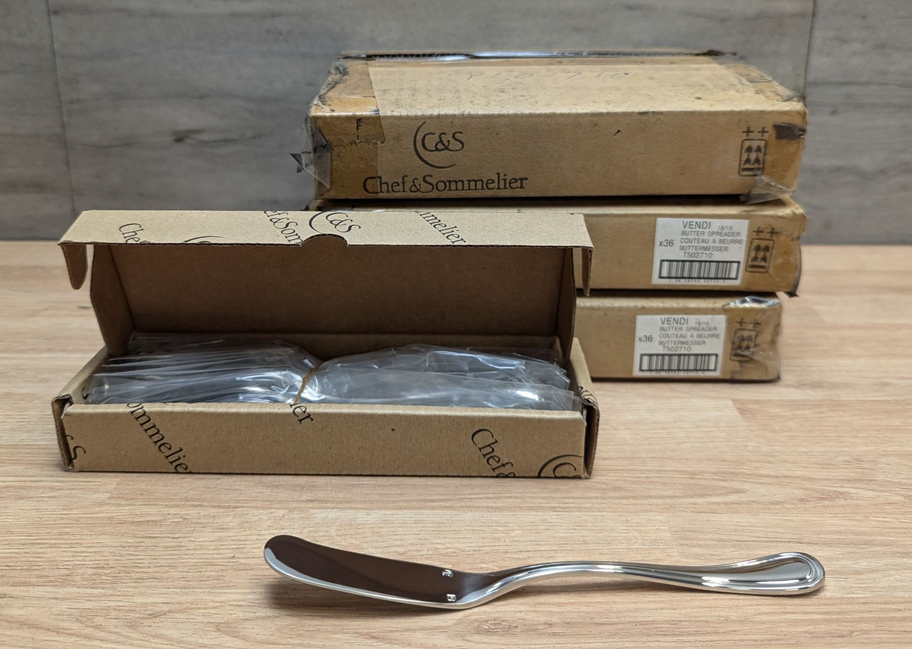 Vendi Butter Spreaders, Arcoroc T5027 - Lot of 108 (3 Boxes)|CC4