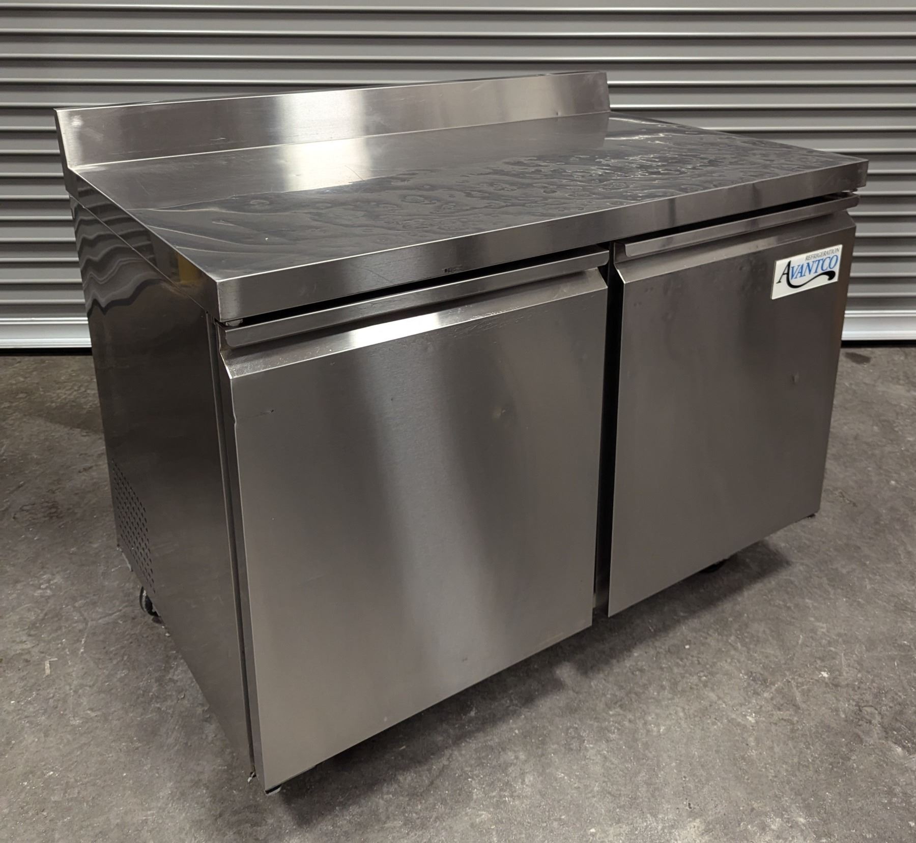 Avantco 178SSWT48FHC 48" Double Door Work Top Freezer W/Backsplash|1529/R6