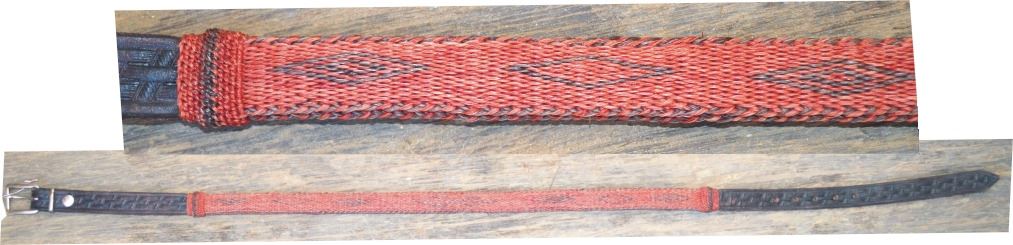 Deer Lodge prison made hitched hair belt