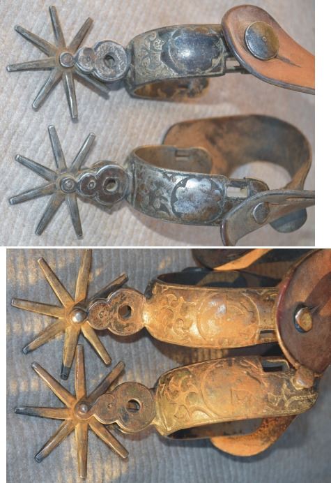 Mexican silver mounted spurs