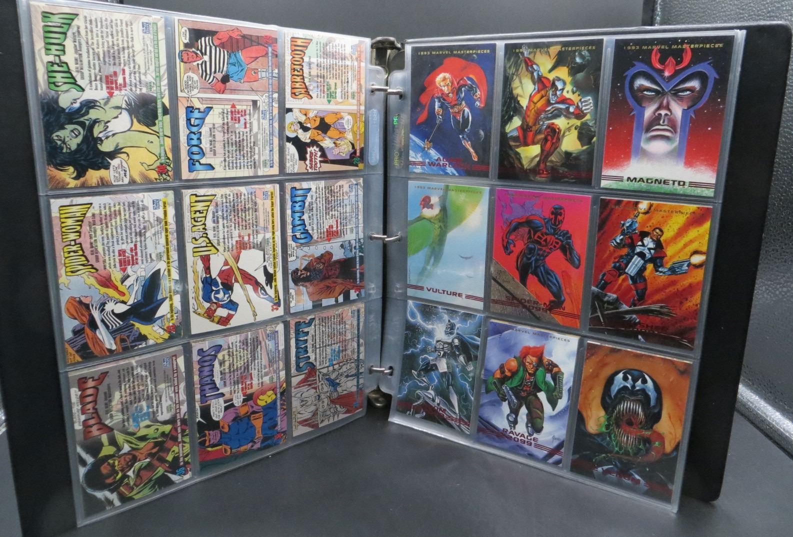 1993 SkyBox Marvel Masterpieces Complete Set 90 Cards