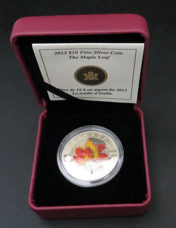 RCM 2013 $10 O Canada Maple Leaf 9999 Pure Silver Coin 30511/40000