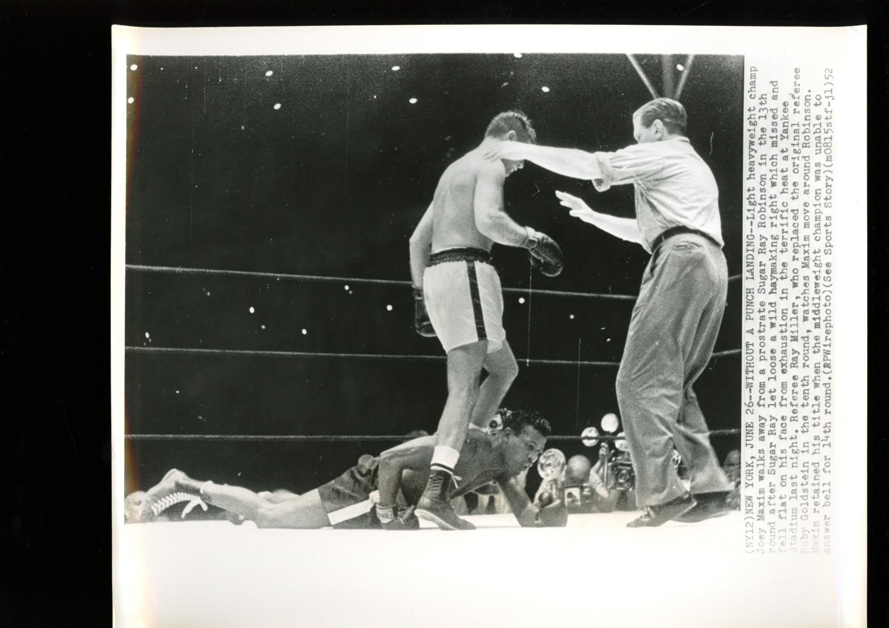 Vintage Original 8x10 Black & White Boxing Photo Wire Photo Joey Maxim ...