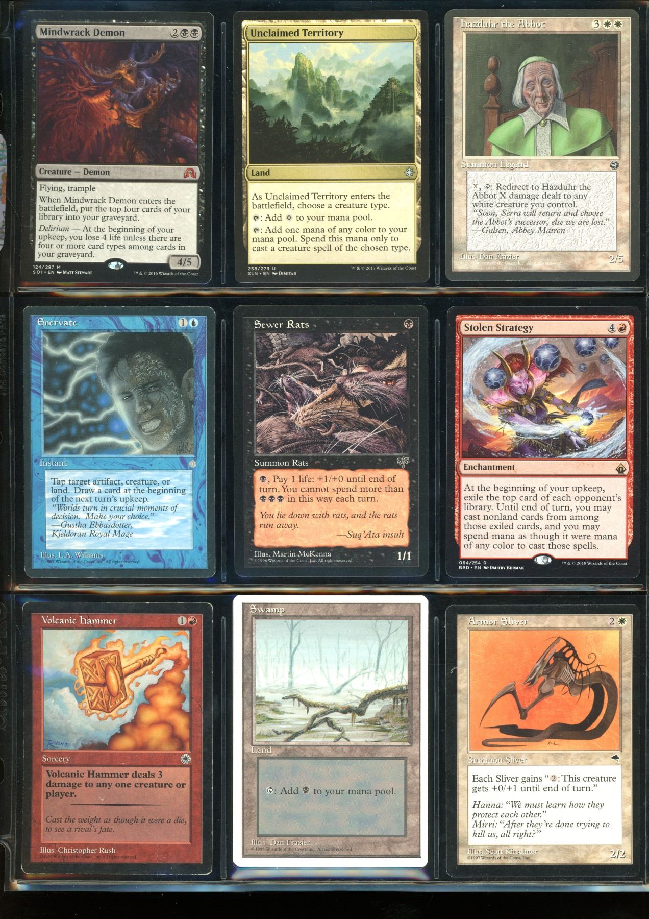 Lot Of 9 Various Magic The Gathering Cards Various Sets & Colors