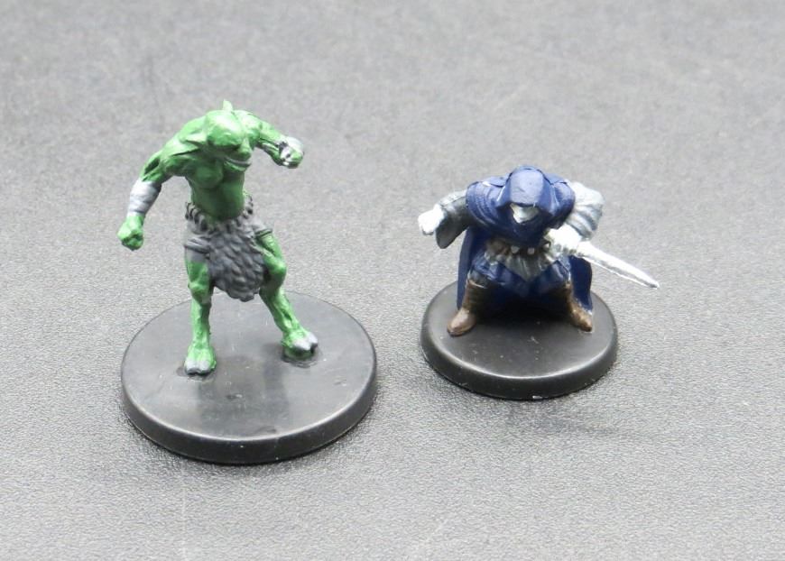 D&D Pre-Painted Mini Figures Leng Ghoul 8/44 & Caligni Creeper 1/44