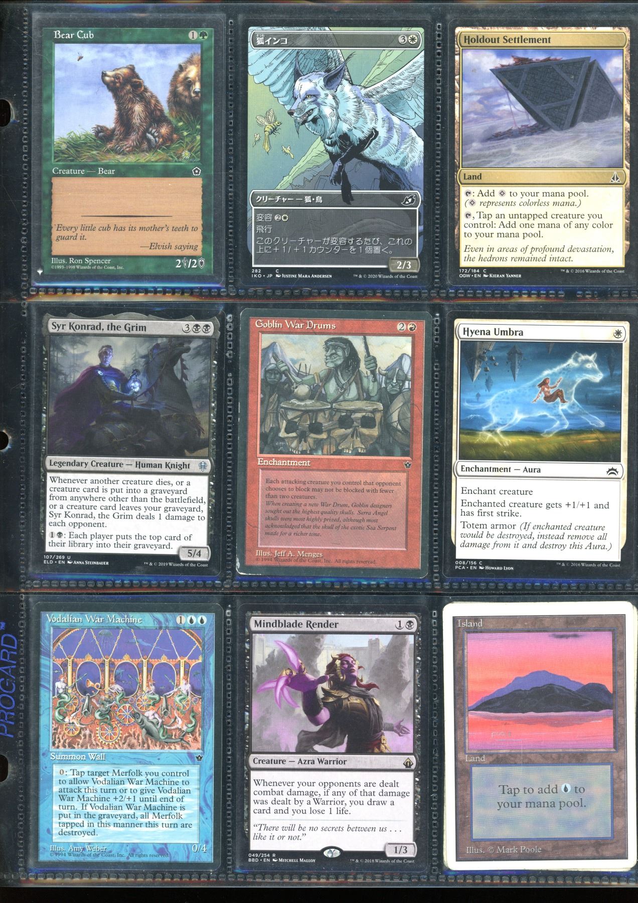 Lot Of 9 Various Magic The Gathering Cards Various Sets & Colors