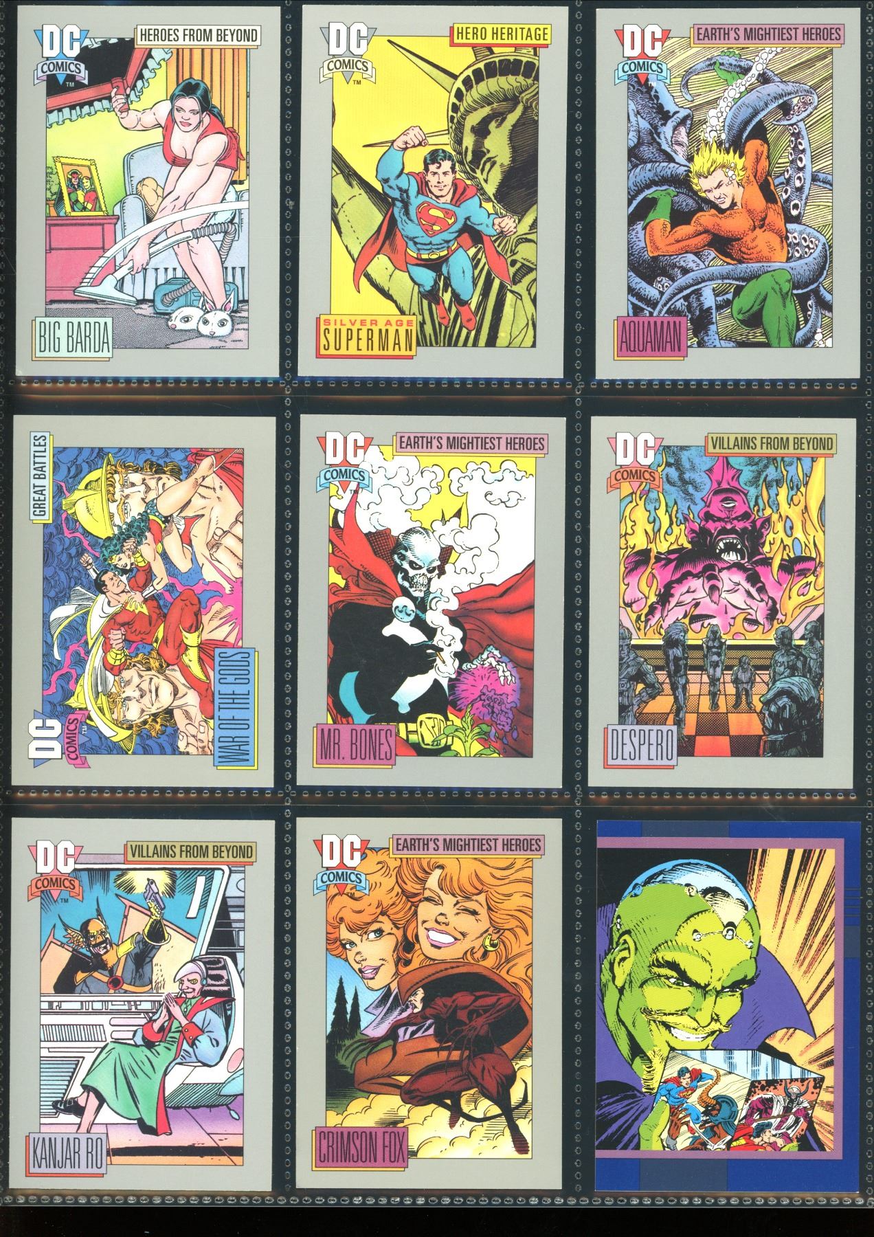 Lot Of 9 Various DC Collector Cards