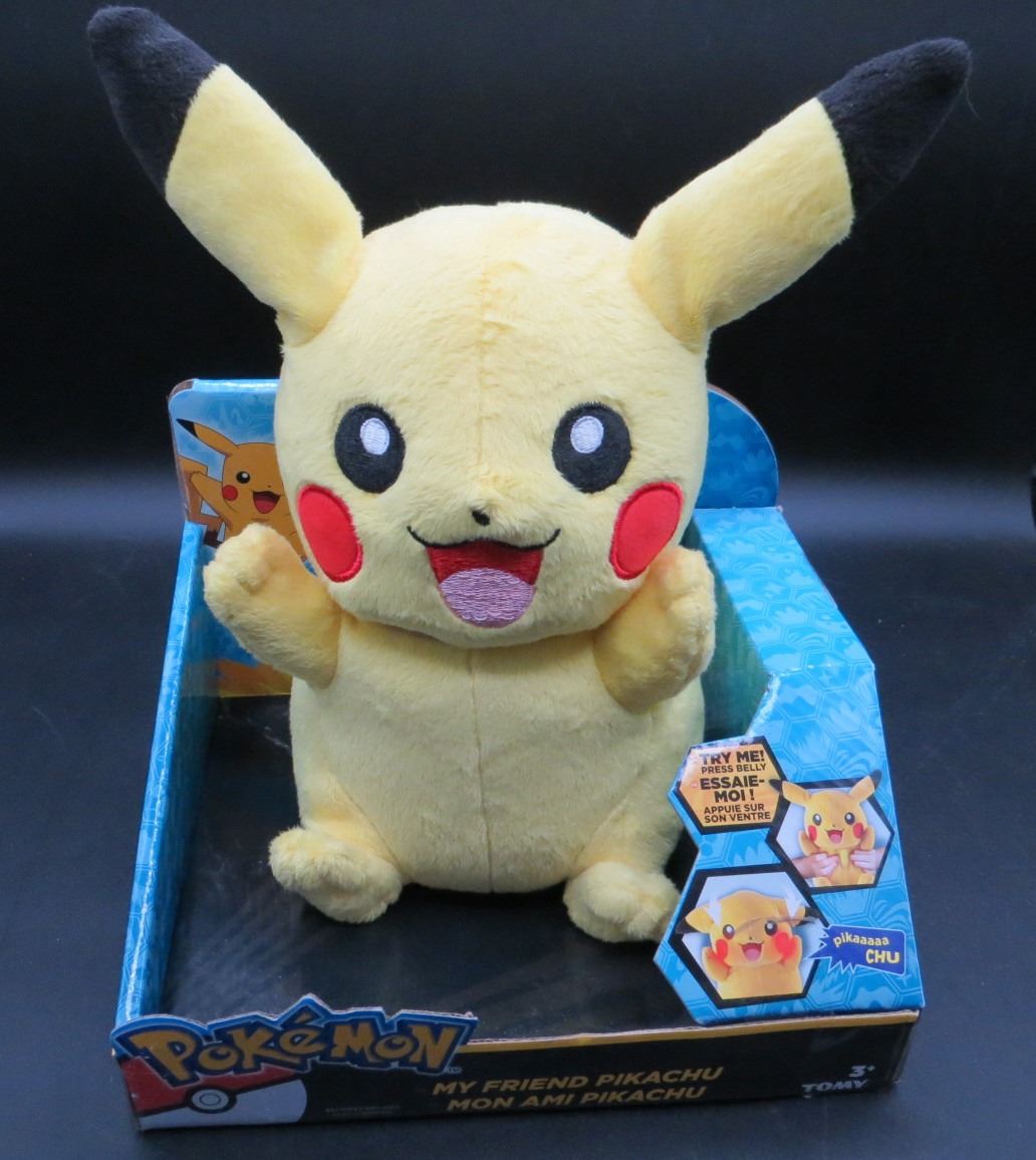 New Pokemon Pikachu Plush 10" Tall Toy With Sounds & Lights Up