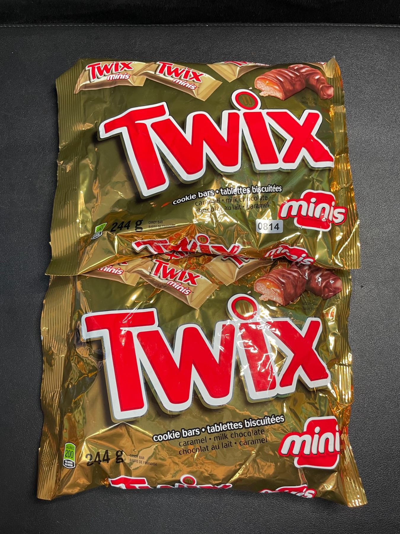 2 Packs of TWIX Minis Individually Wrapped Chocolate Bars - 244g Each ...