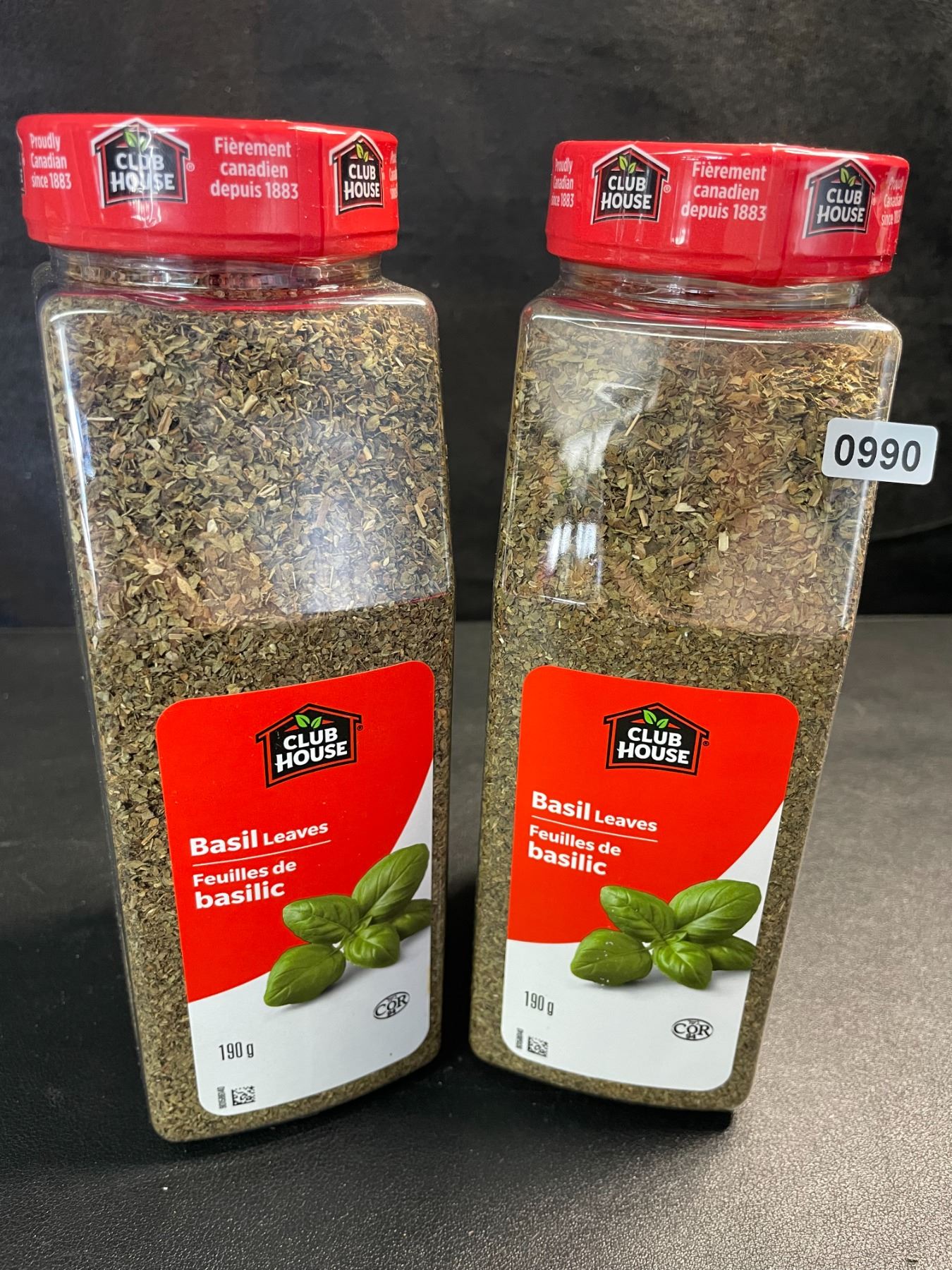 2 Club House Basil Leaves - Large 190g Containers - New
