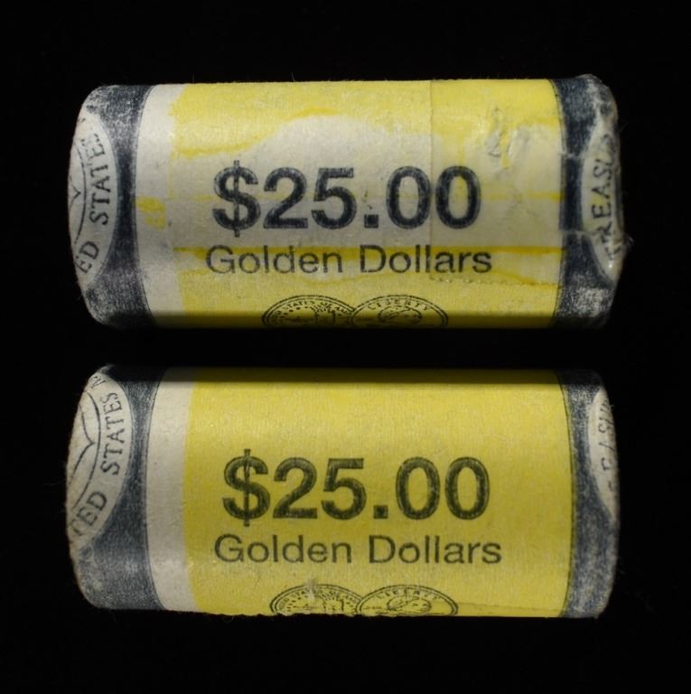 (2) ROLLS OF SAC & NATIVE AMERICAN DOLLARS