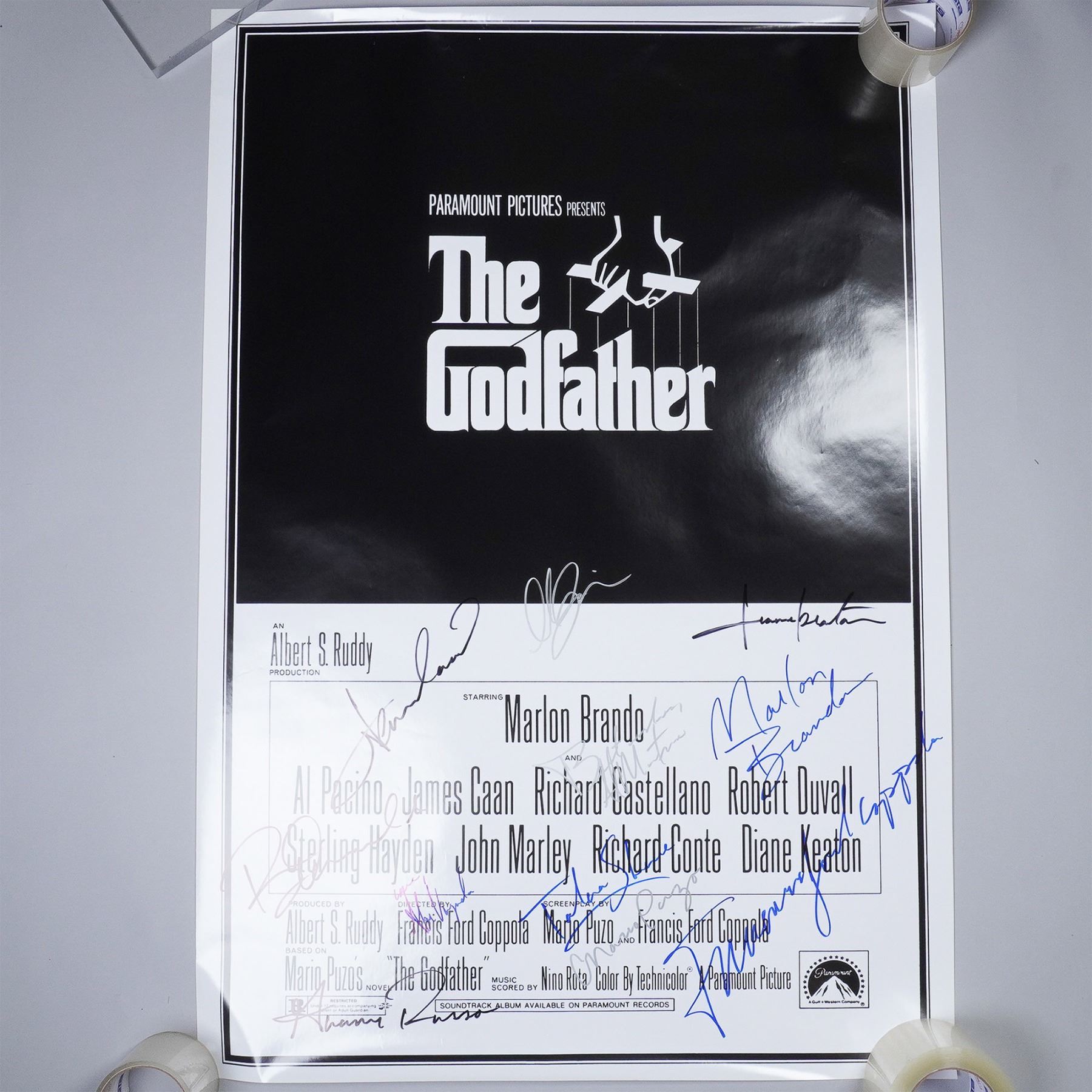 The Godfather Cast Signed Movie Poster