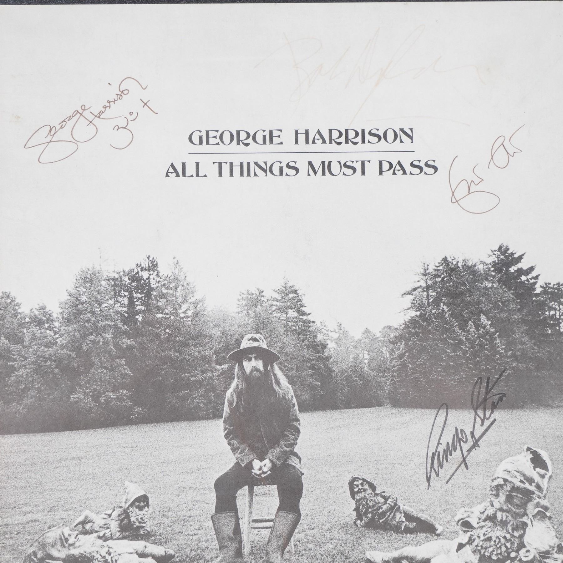 George Harrison Signed All Things Must Pass Album, Framed