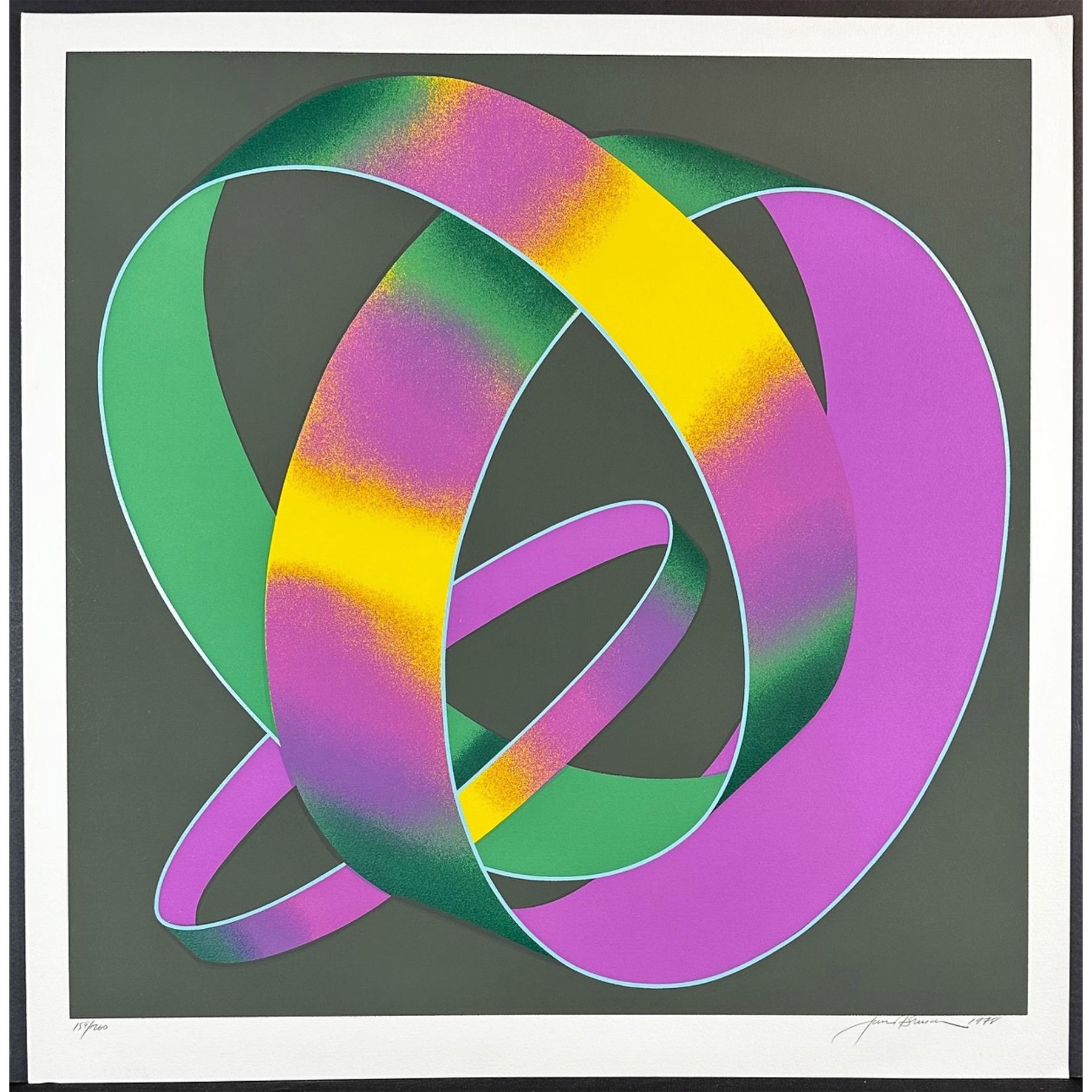 Jack Brusca (1939-1993) Silkscreen Whisper Theme, signed