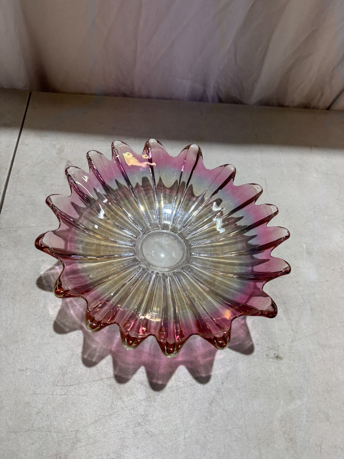 Federal Glass Celestial Iridescent Bowl,