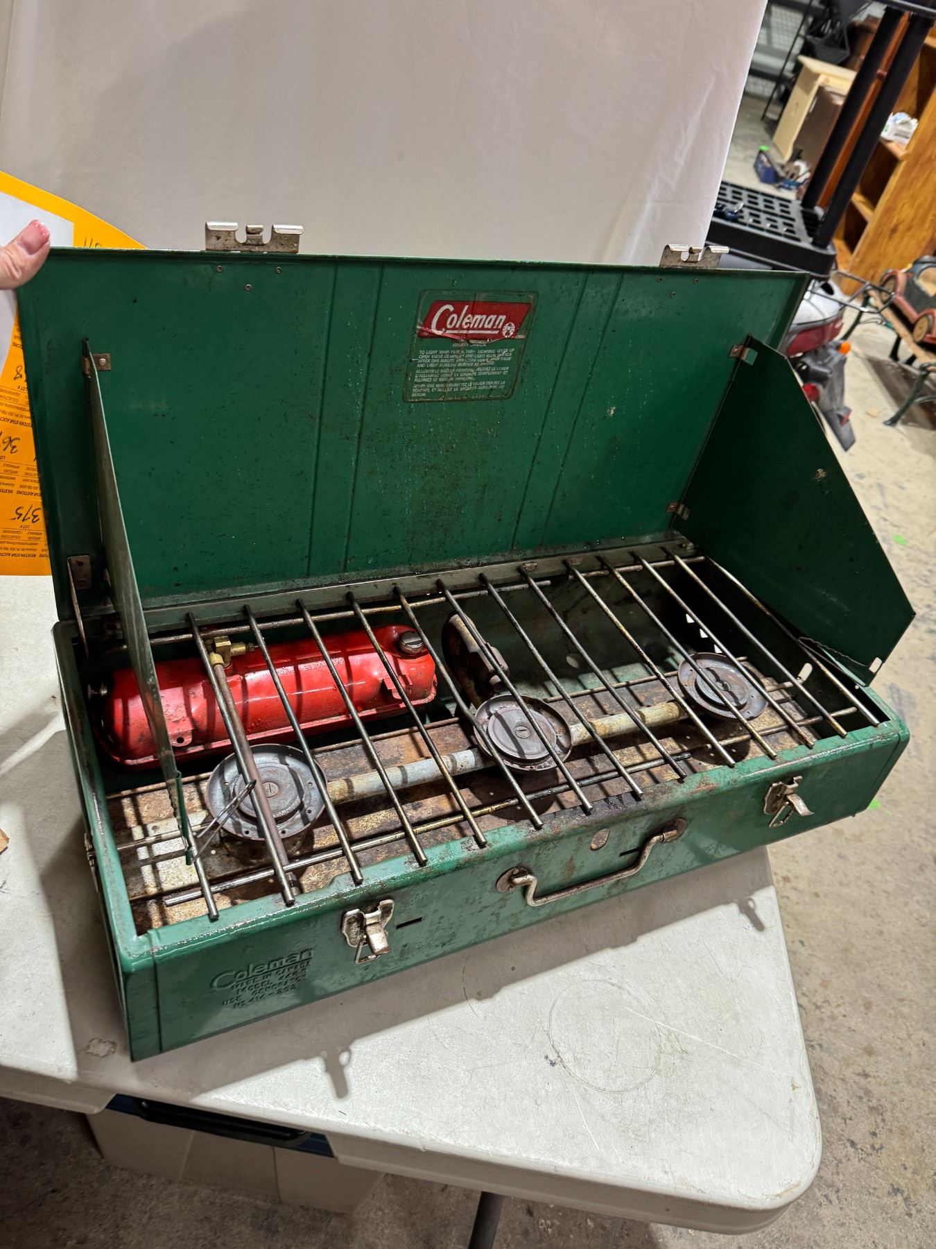 Coleman triple burner stove