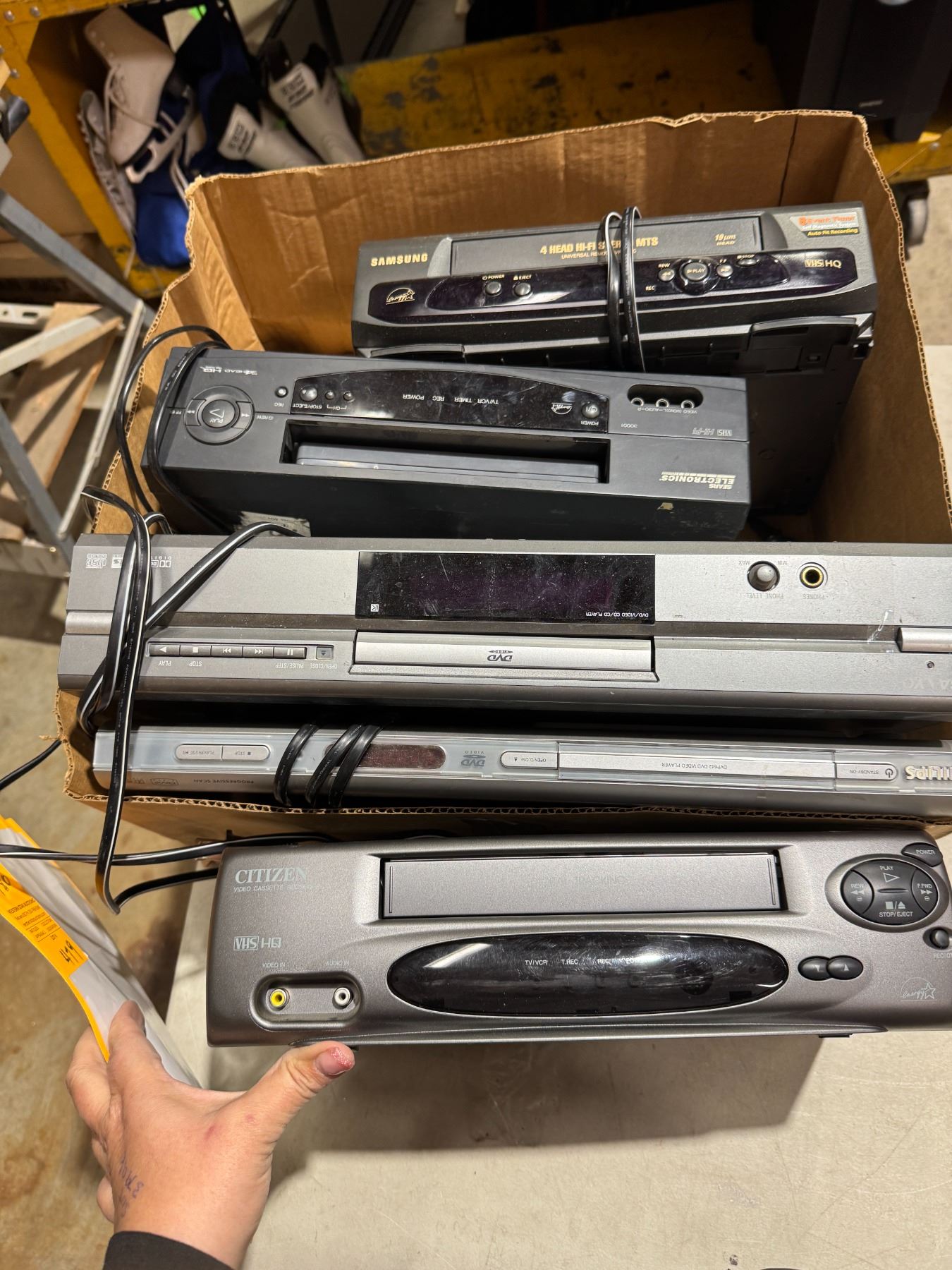 DVD and VHS players
