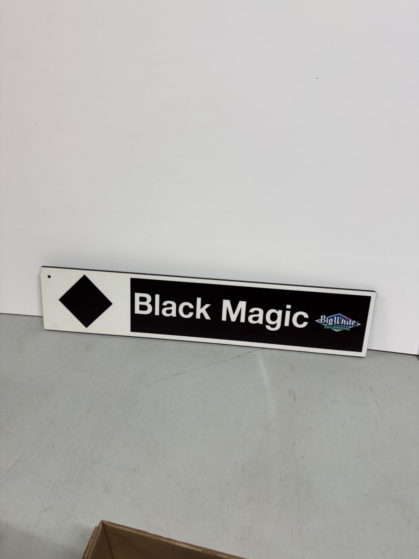 Big white ski resort, black magic sign