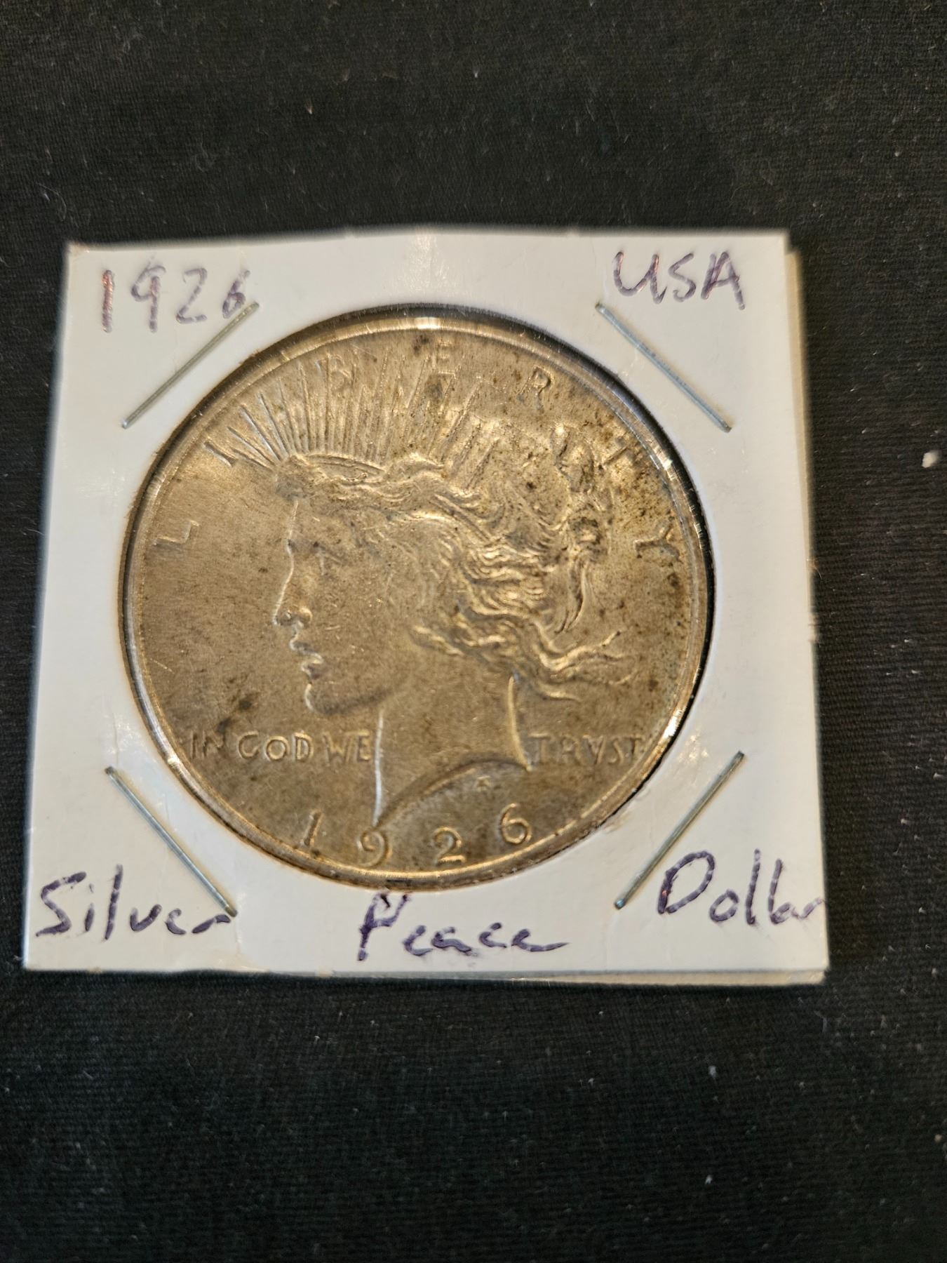 1926 USA Silver Peace Dollar coin