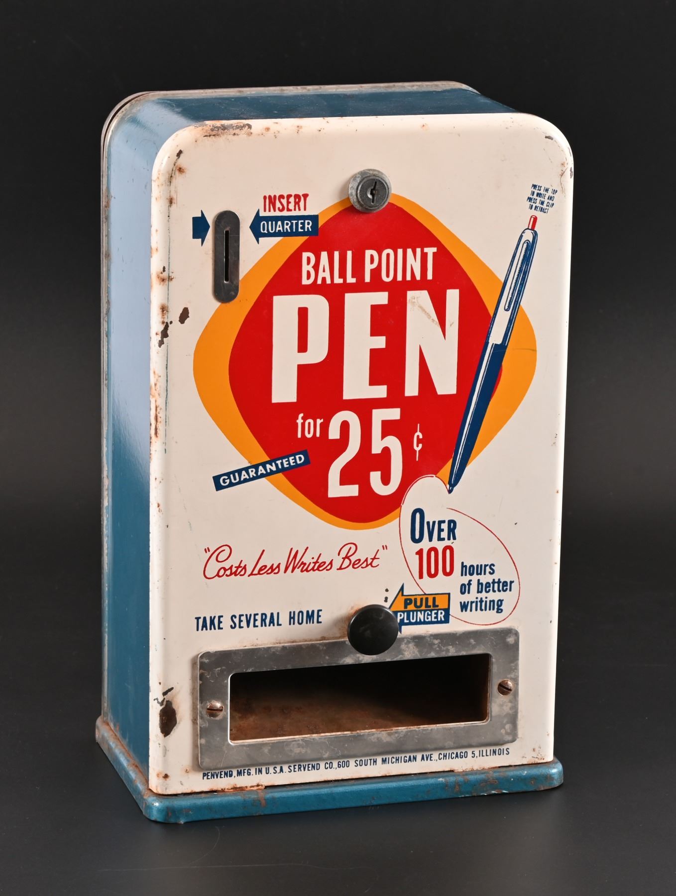 Vintage Ball Point Pen Coin-Op Dispenser
