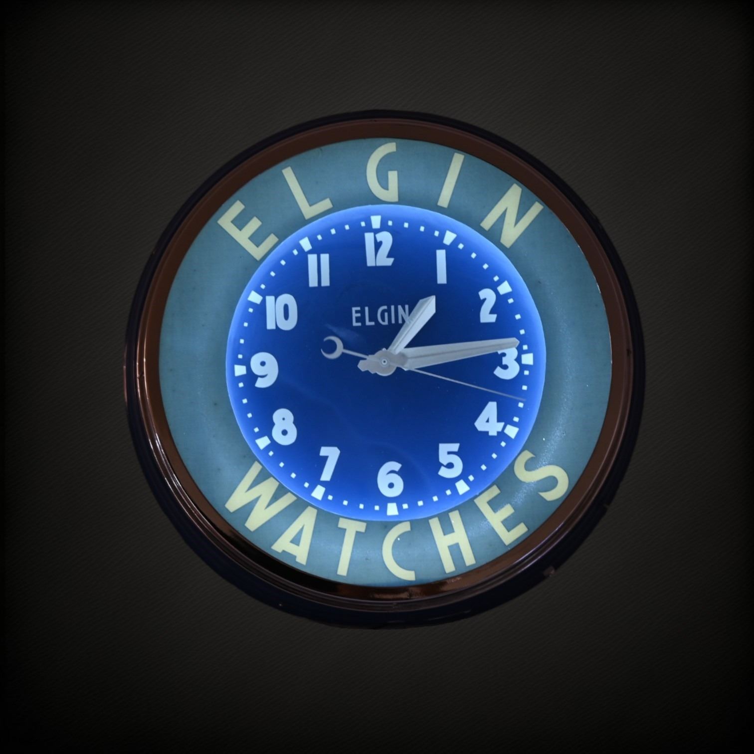 Elgin Watches Advertising Neon Clock