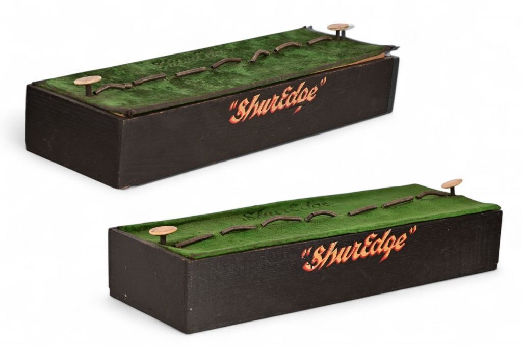 (2) Vintage ShurEdge Knife Display Cases