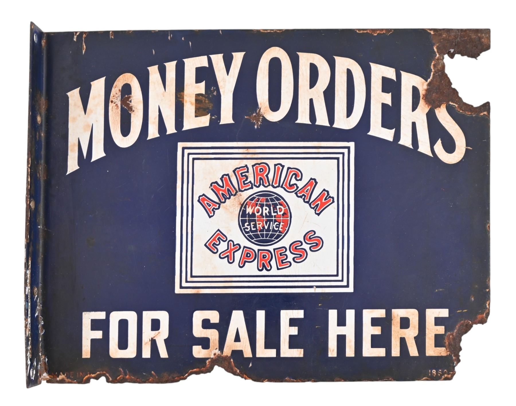 American Express Porcelain Flange Sign