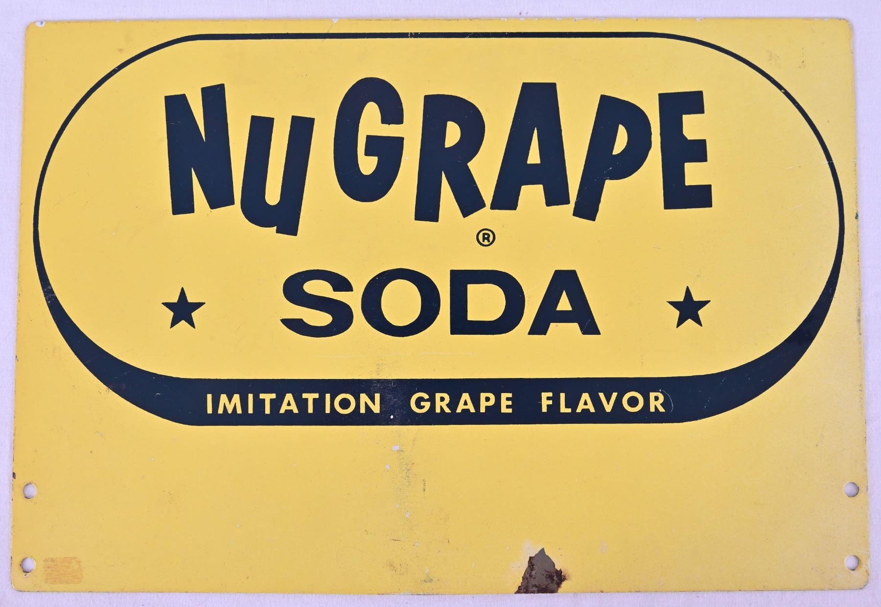 Nugrape Soda Double Sided Steel Advertising Sign