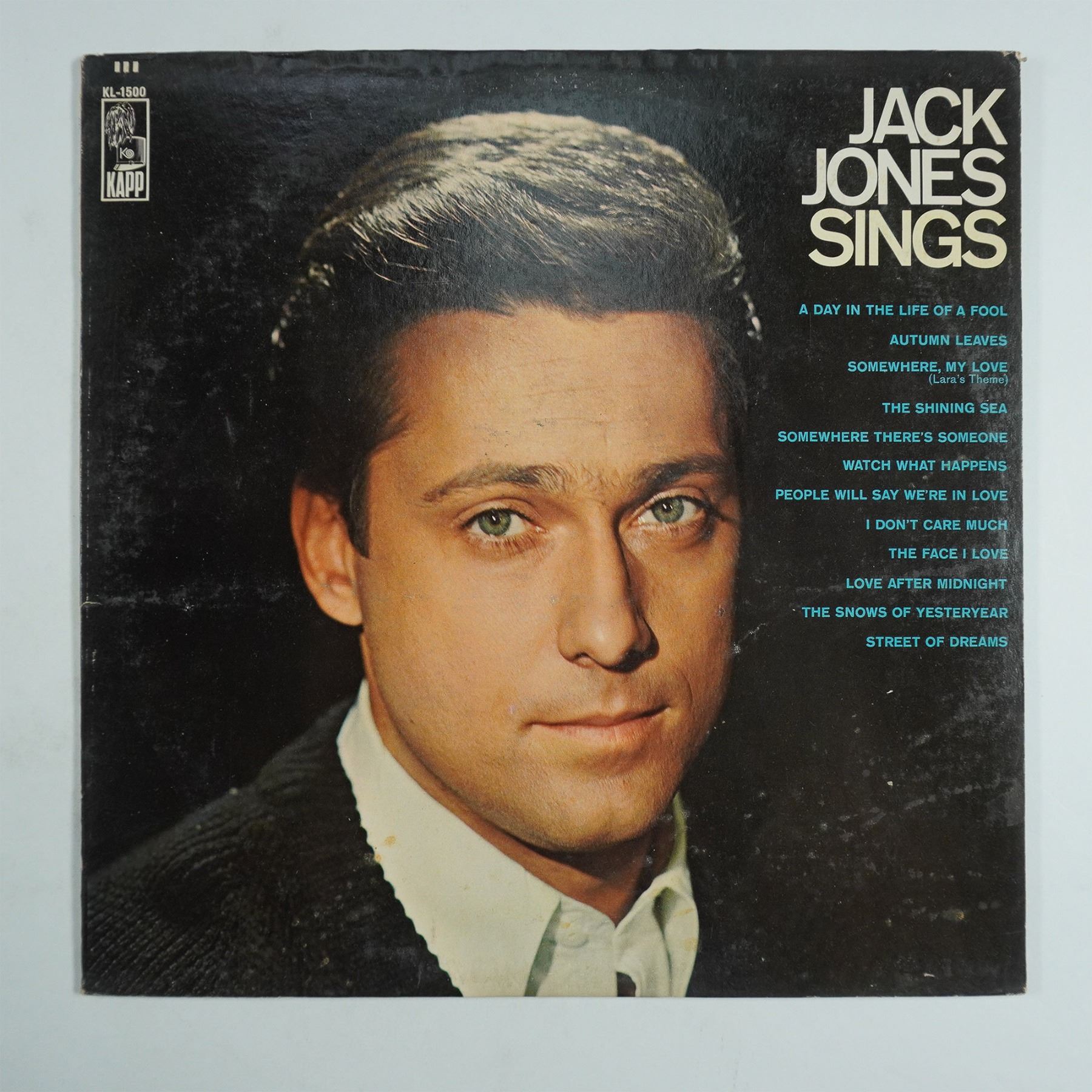 Jack Jones Sings Vinyl Record, Kapp Records KL-1500, LP Album