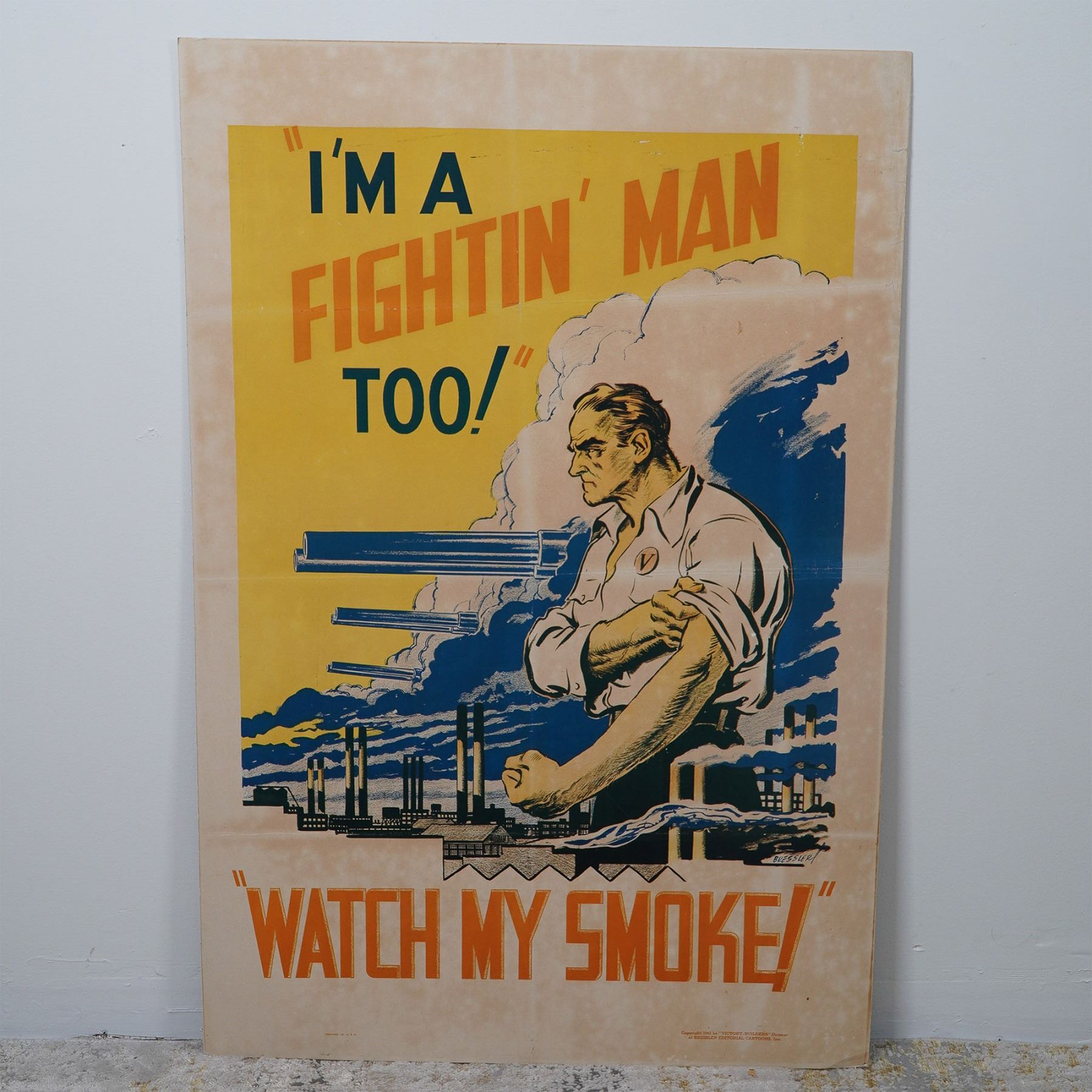 WWII Homefront Propaganda Poster, Signed